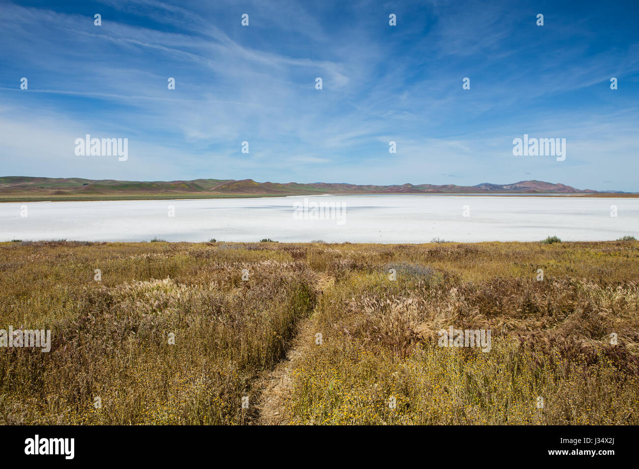Soda Lake is a shallow lake in the Carrizo Plain National Monument, San ...