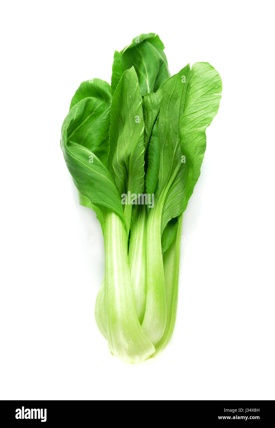 vegetables green pakchoi isolated on white background Stock Photo - Alamy