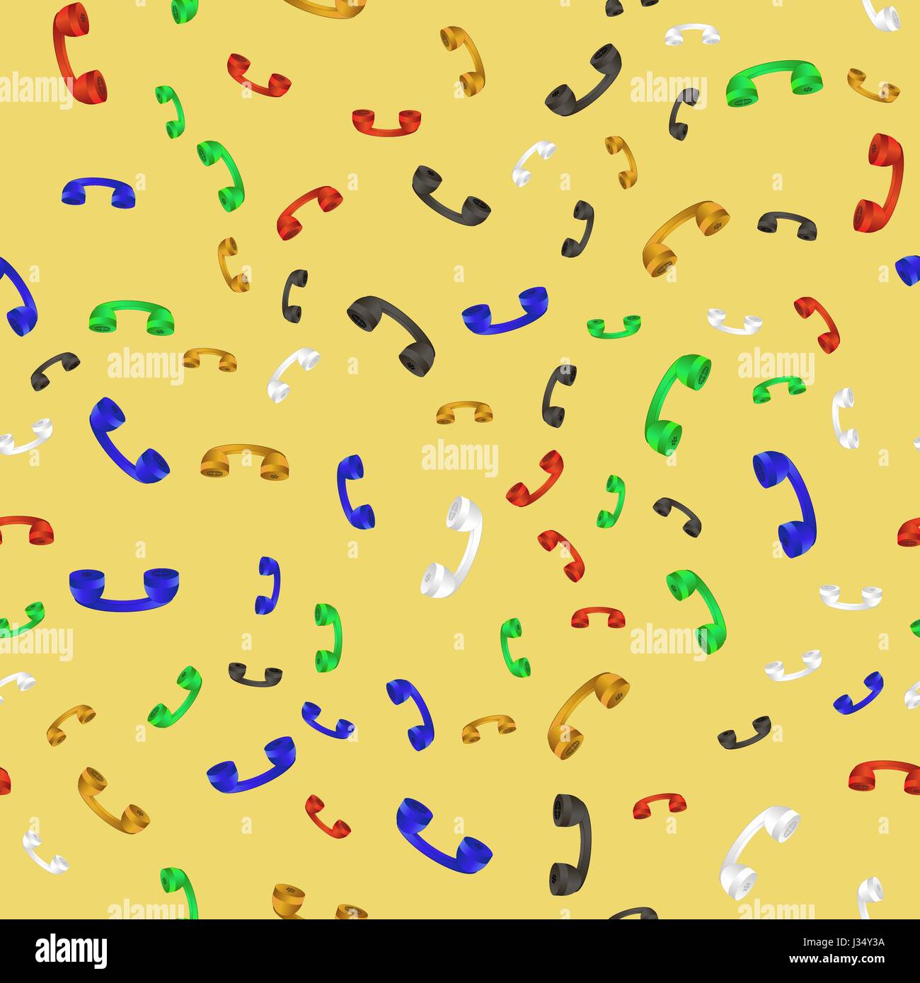 Old Colored Phone Seamless Pattern Stock Vector Image & Art - Alamy