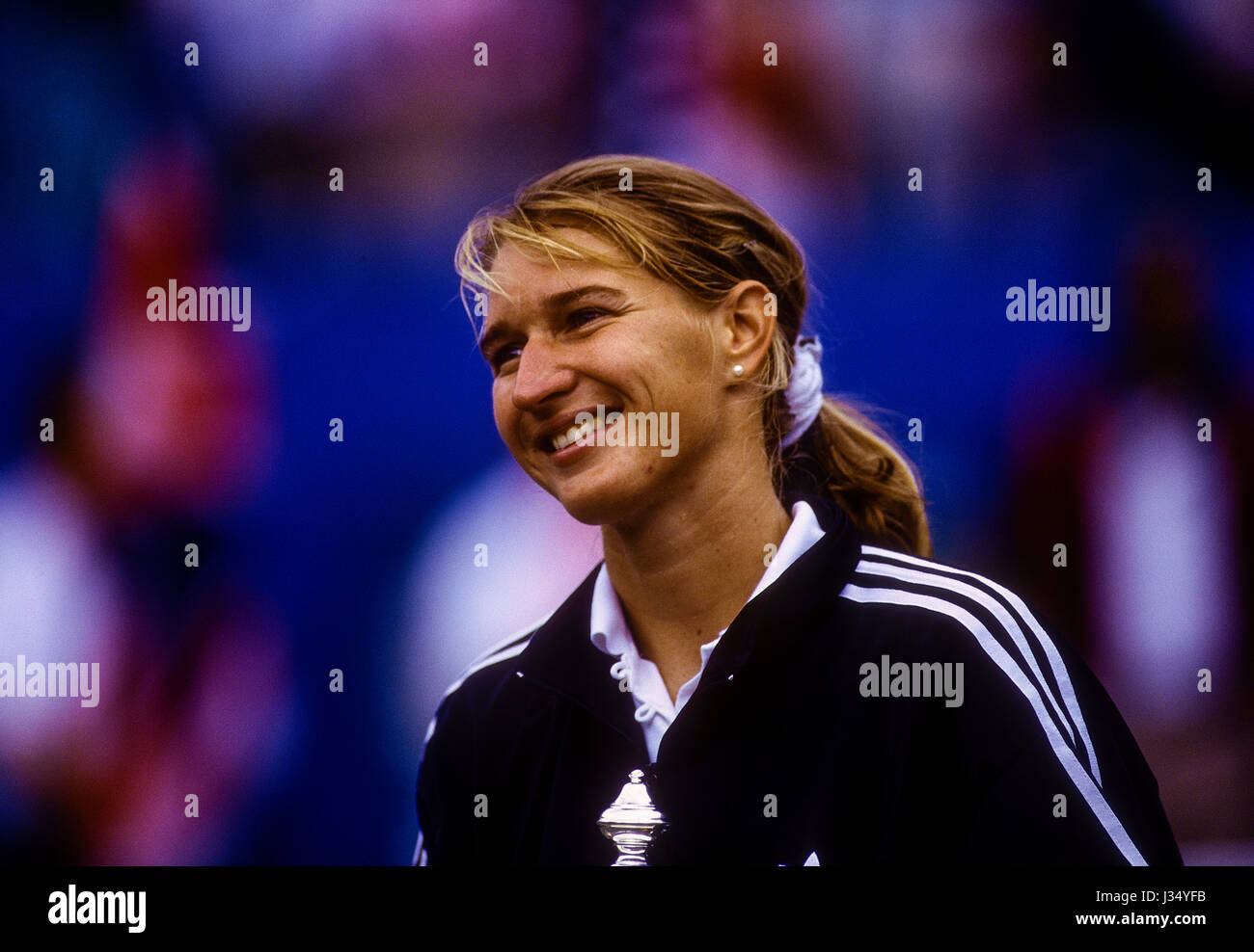 Steffi Graf (GER) competing at the 1995 US Open Stock Photo - Alamy