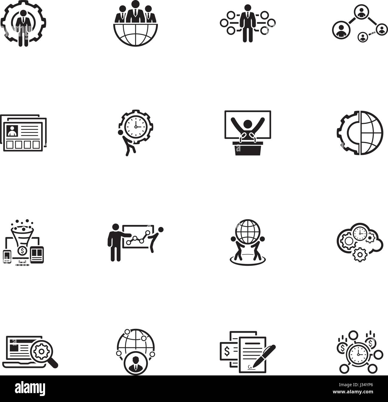 Flat Design Business Icons Set Stock Vector Image & Art - Alamy