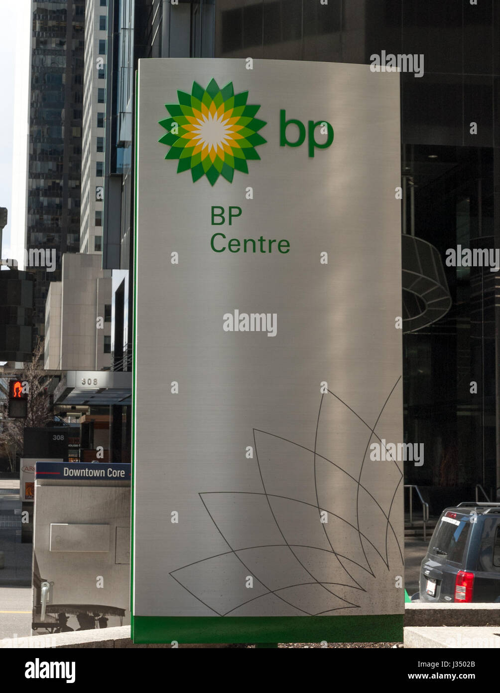 Signage outside the BP Centre in Calgary, Canada Stock Photo - Alamy