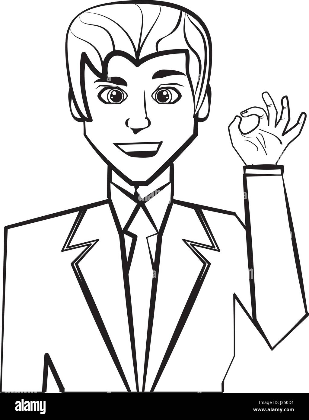 Elegant man cartoon Stock Vector Image & Art - Alamy