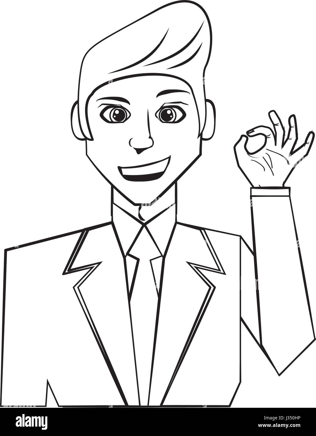 Elegant man cartoon Stock Vector Image & Art - Alamy