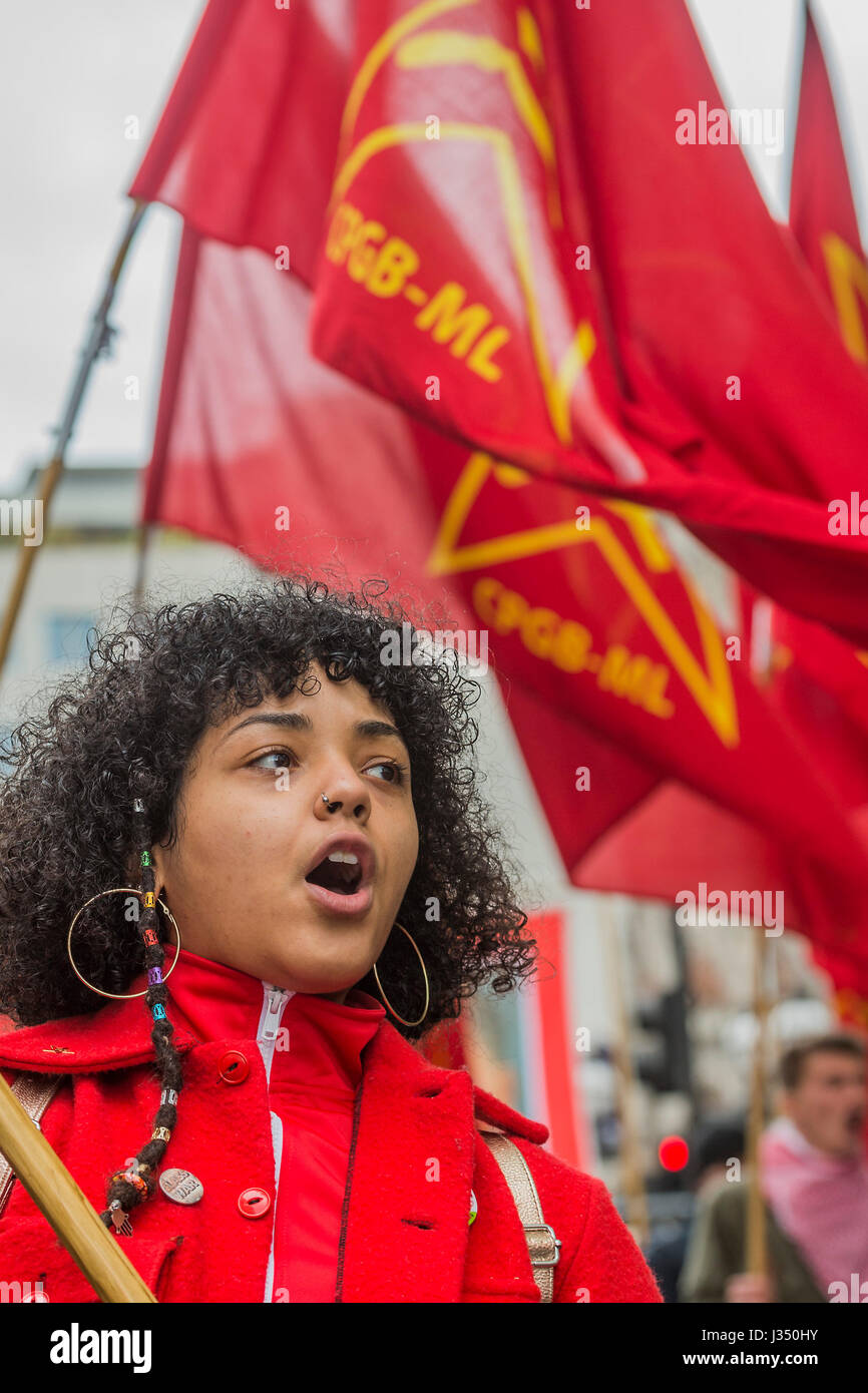 Members of the Communist Party of Great Britain show solidarity - he ...