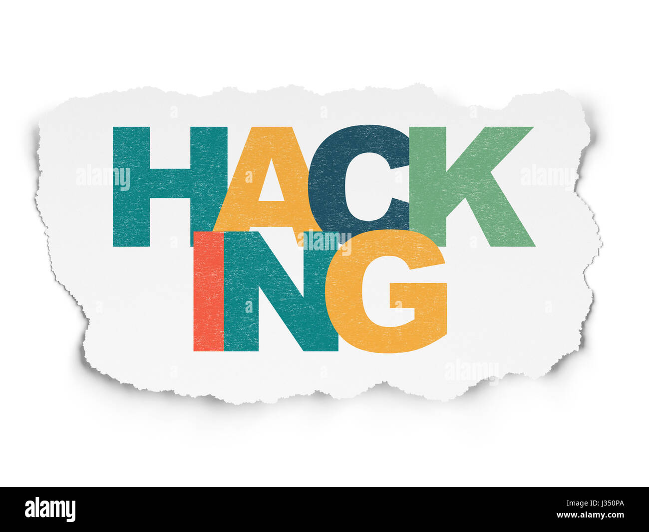 Protection concept: Hacking on Torn Paper background Stock Photo - Alamy