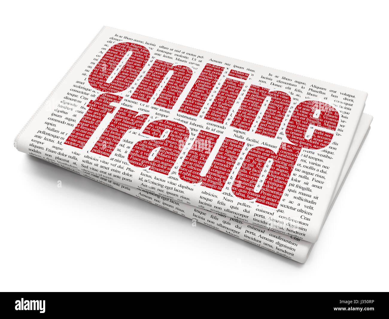 Protection concept: Online Fraud on Newspaper background Stock Photo ...