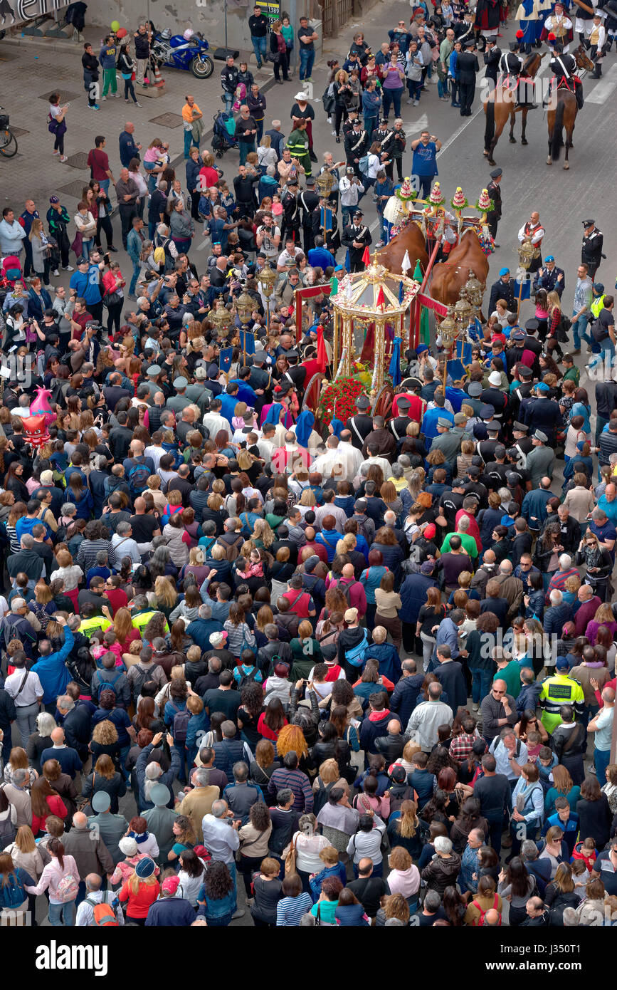 Cagliari, Italy - May 1, 2017: religious procession of Sat'Efisio ...