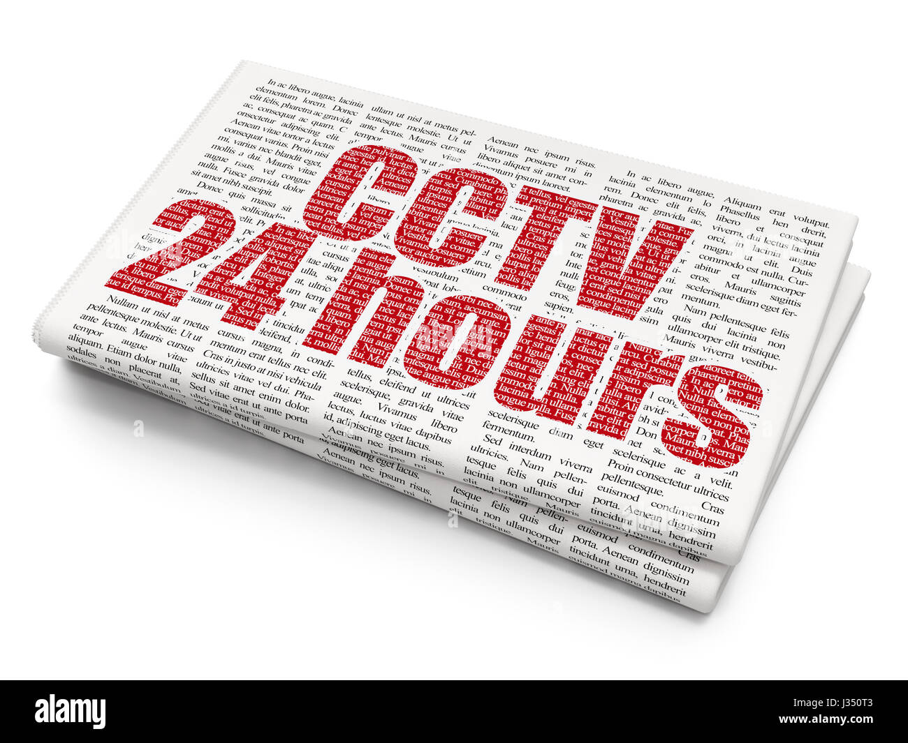 Safety concept: CCTV 24 hours on Newspaper background Stock Photo - Alamy