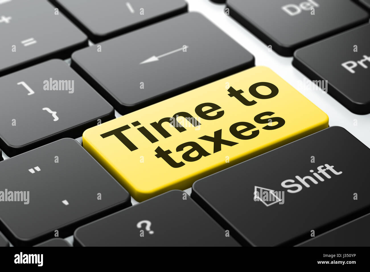Finance concept: Time To Taxes on computer keyboard background Stock ...