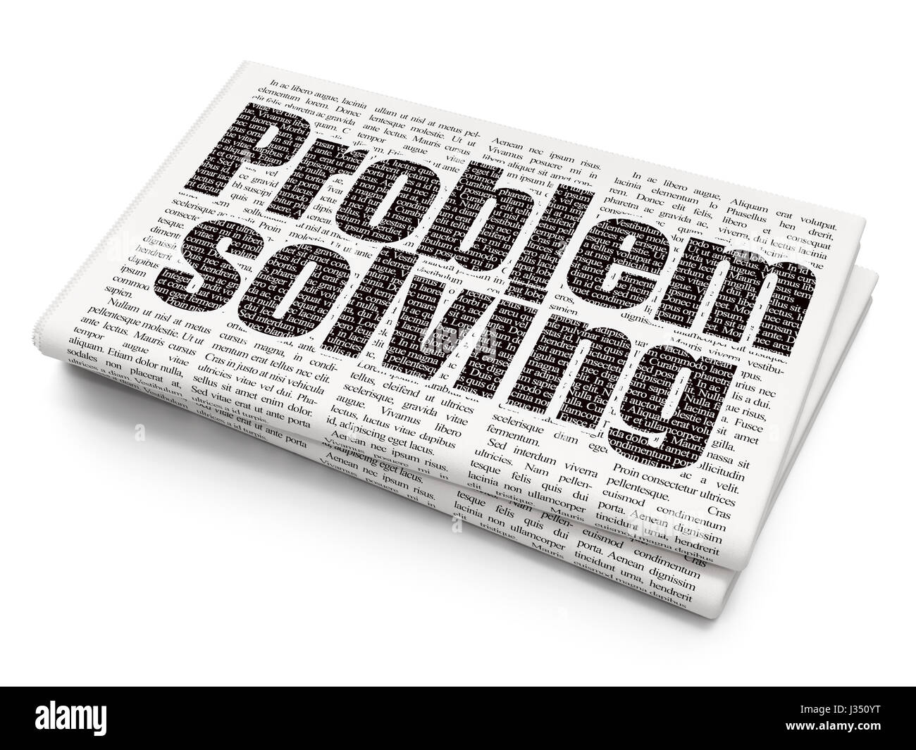 Business concept: Problem Solving on Newspaper background Stock Photo ...