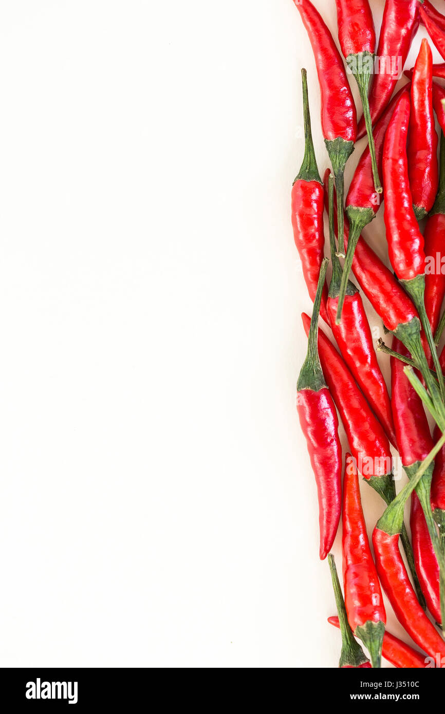red hot chili peppers, popular spices concept - close-up on a pure and ...