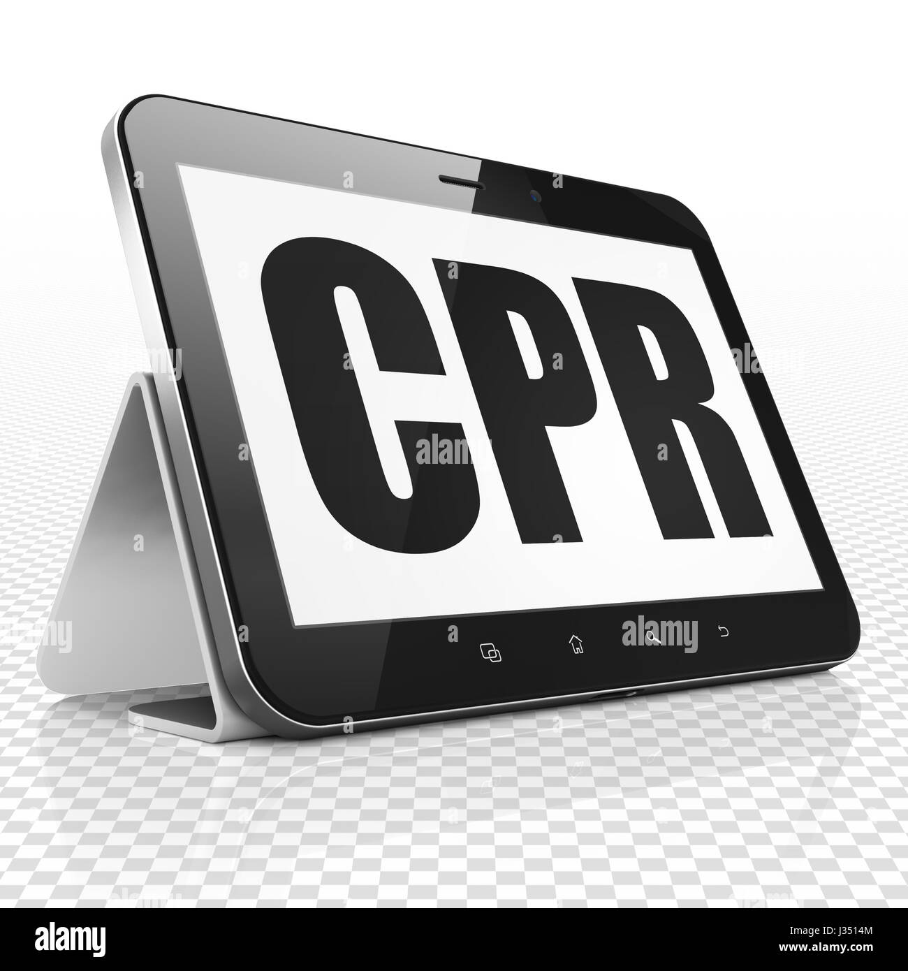 Health concept: Tablet Computer with CPR on display Stock Photo - Alamy