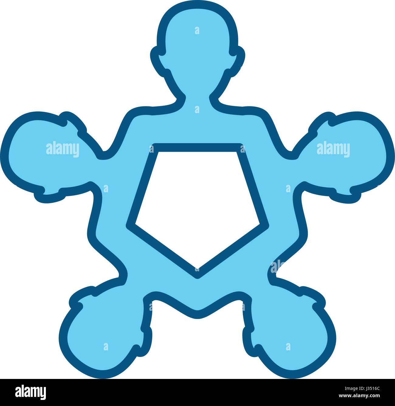 Teamwork abstract symbol Stock Vector Image & Art - Alamy
