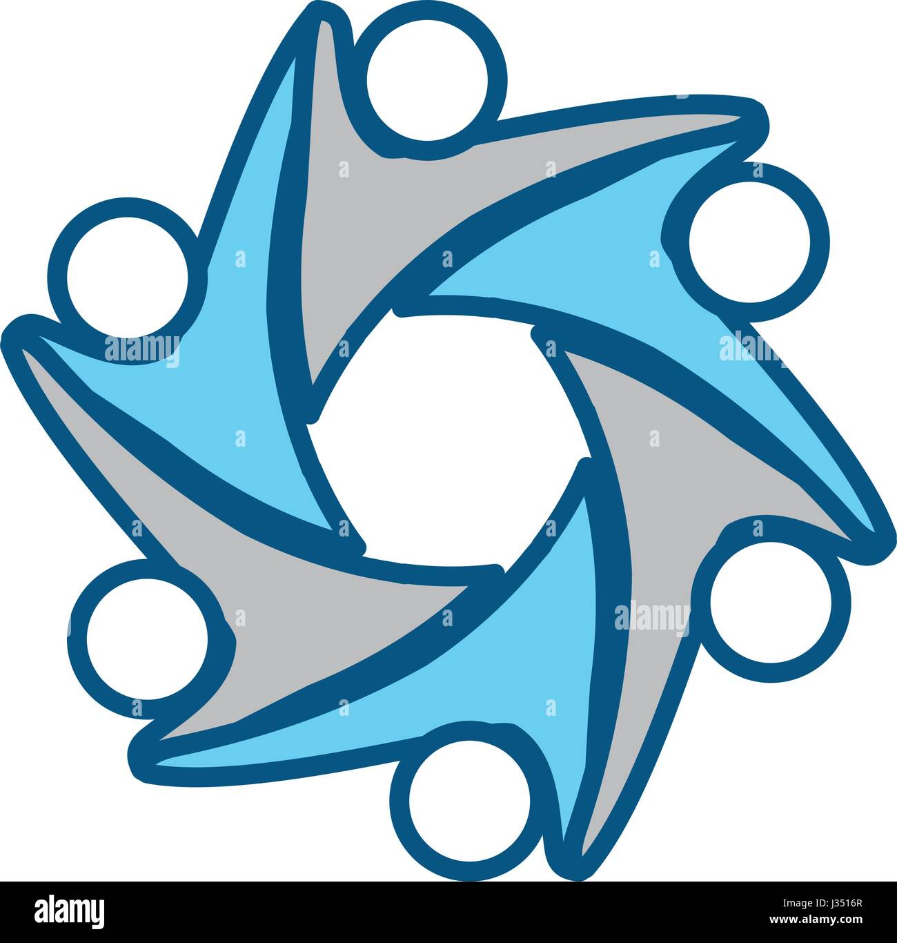 Teamwork abstract symbol Stock Vector Image & Art - Alamy