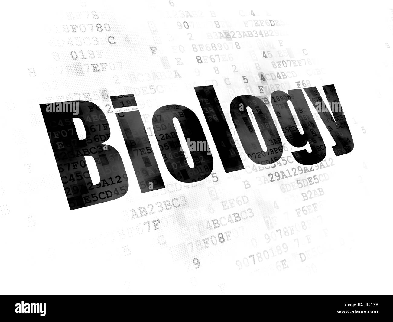 Studying concept: Biology on Digital background Stock Photo - Alamy
