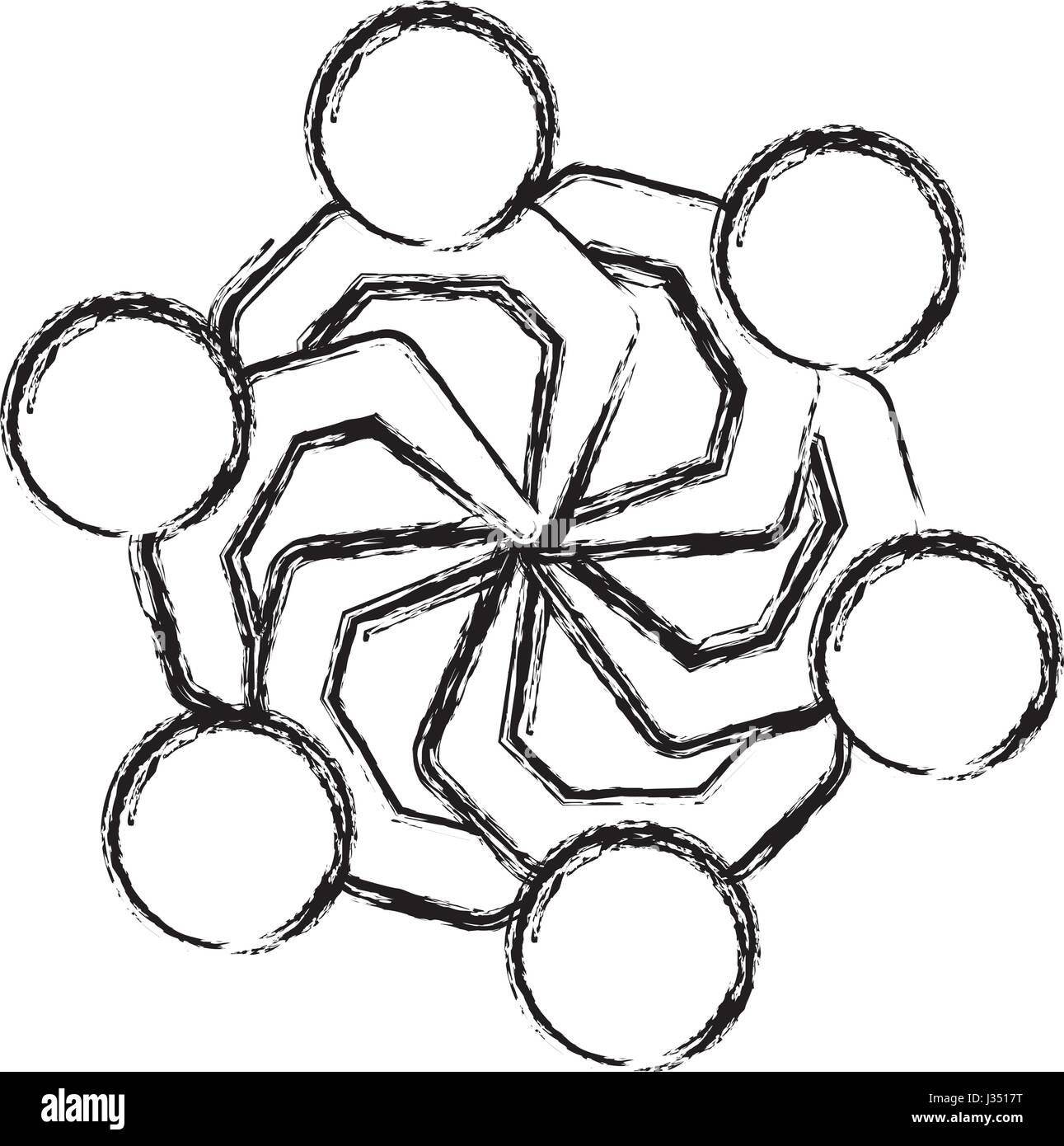 Teamwork abstract symbol Stock Vector Image & Art - Alamy