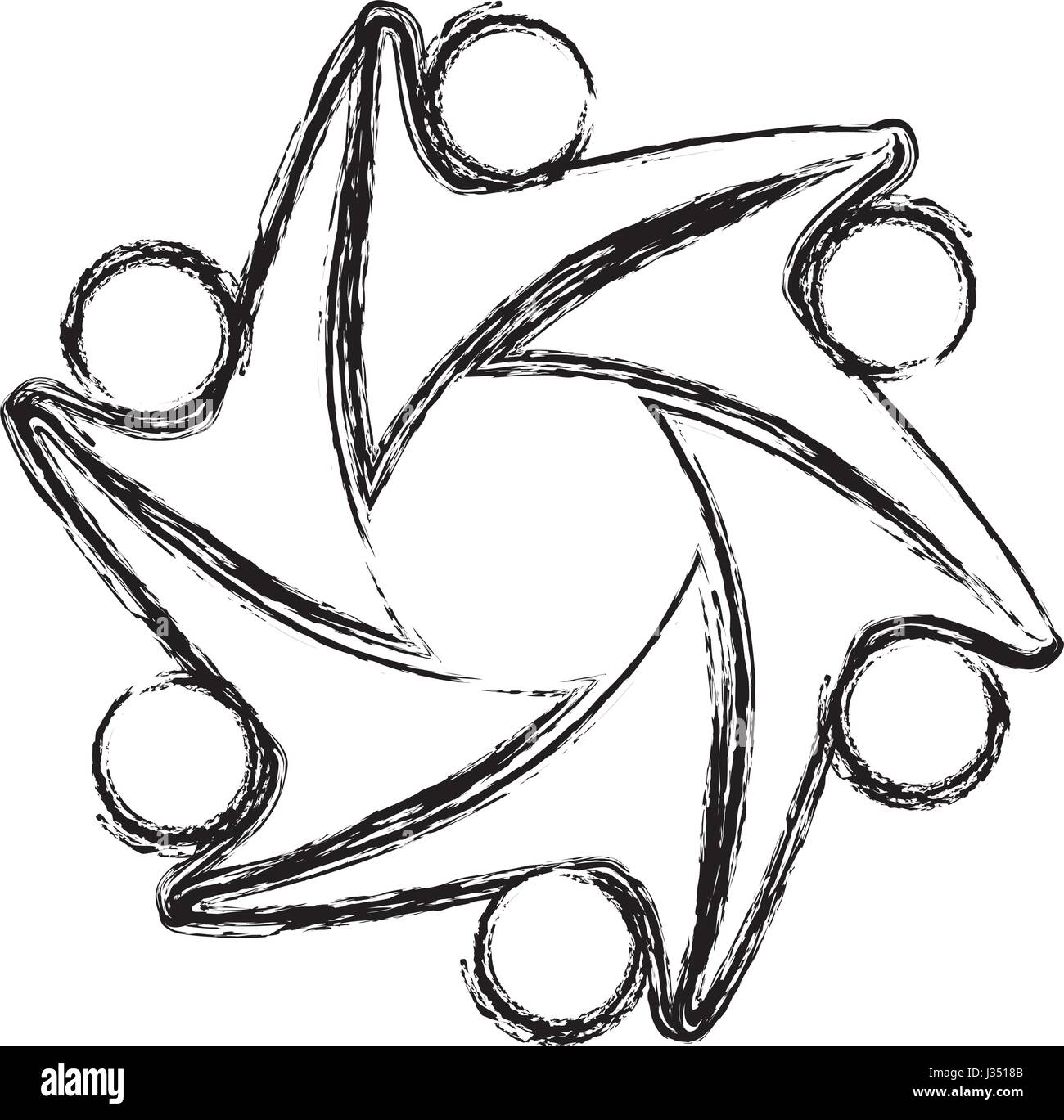 Teamwork abstract symbol Stock Vector Image & Art - Alamy