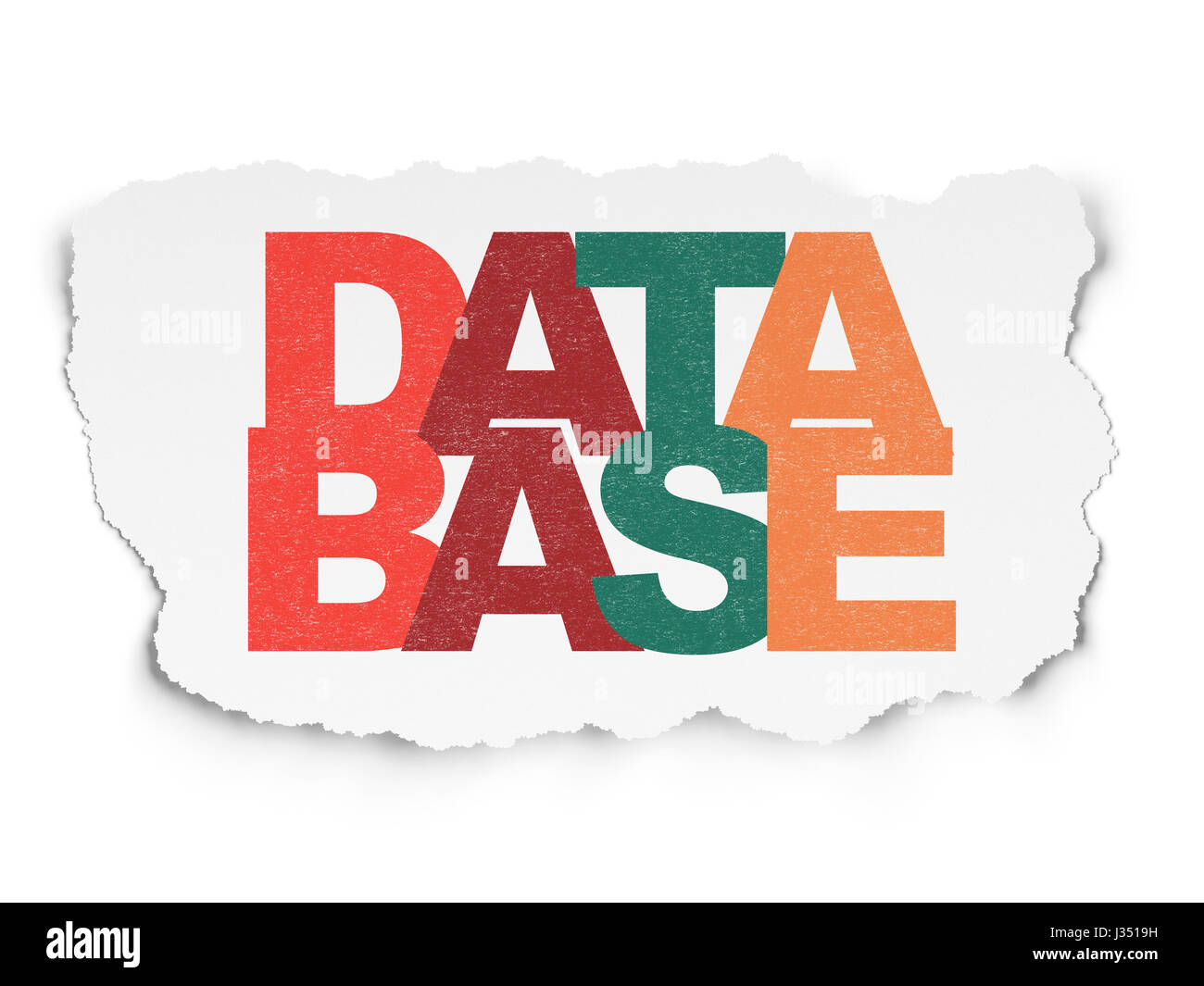 Software concept: Database on Torn Paper background Stock Photo - Alamy