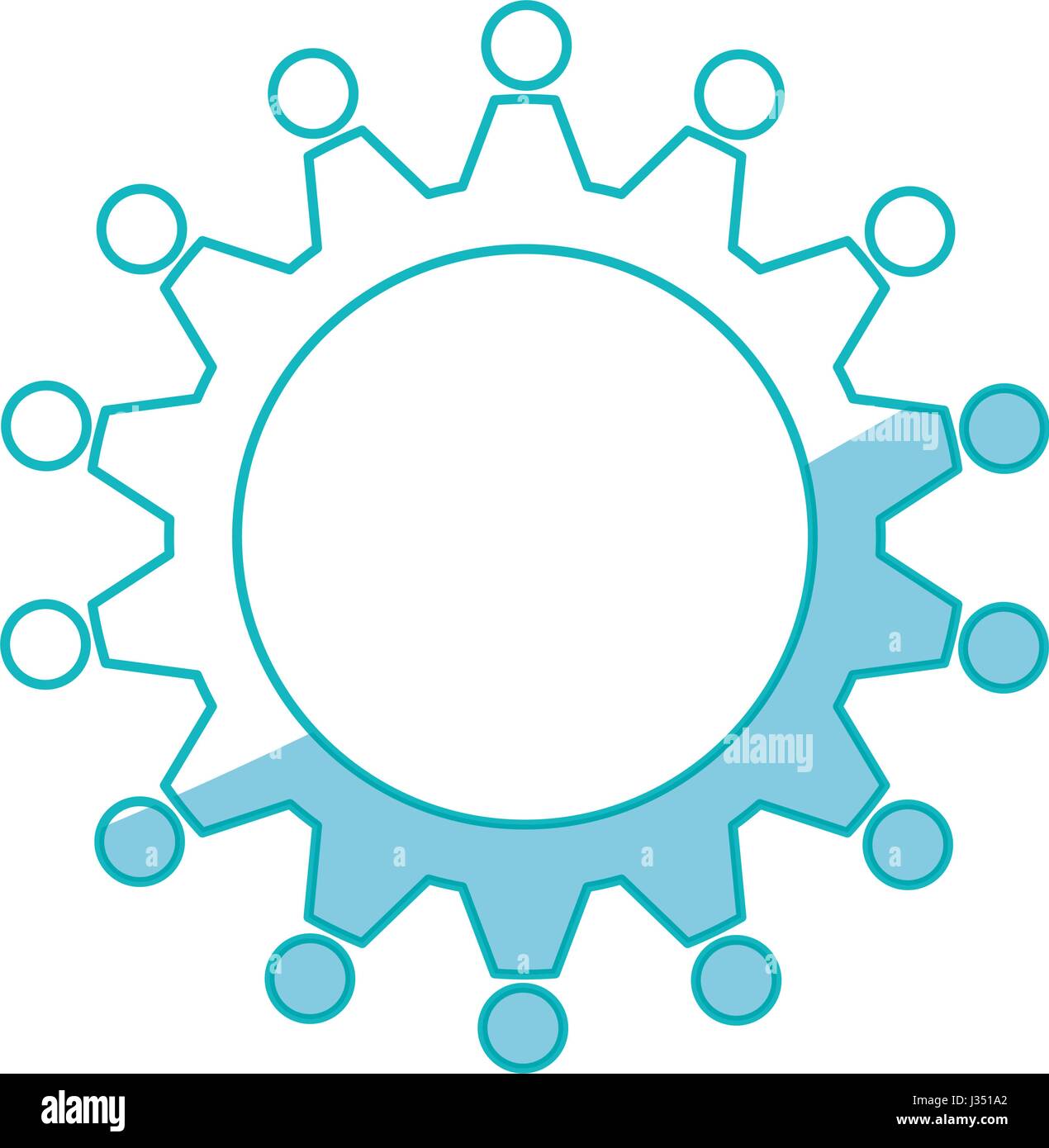 Teamwork abstract symbol Stock Vector Image & Art - Alamy