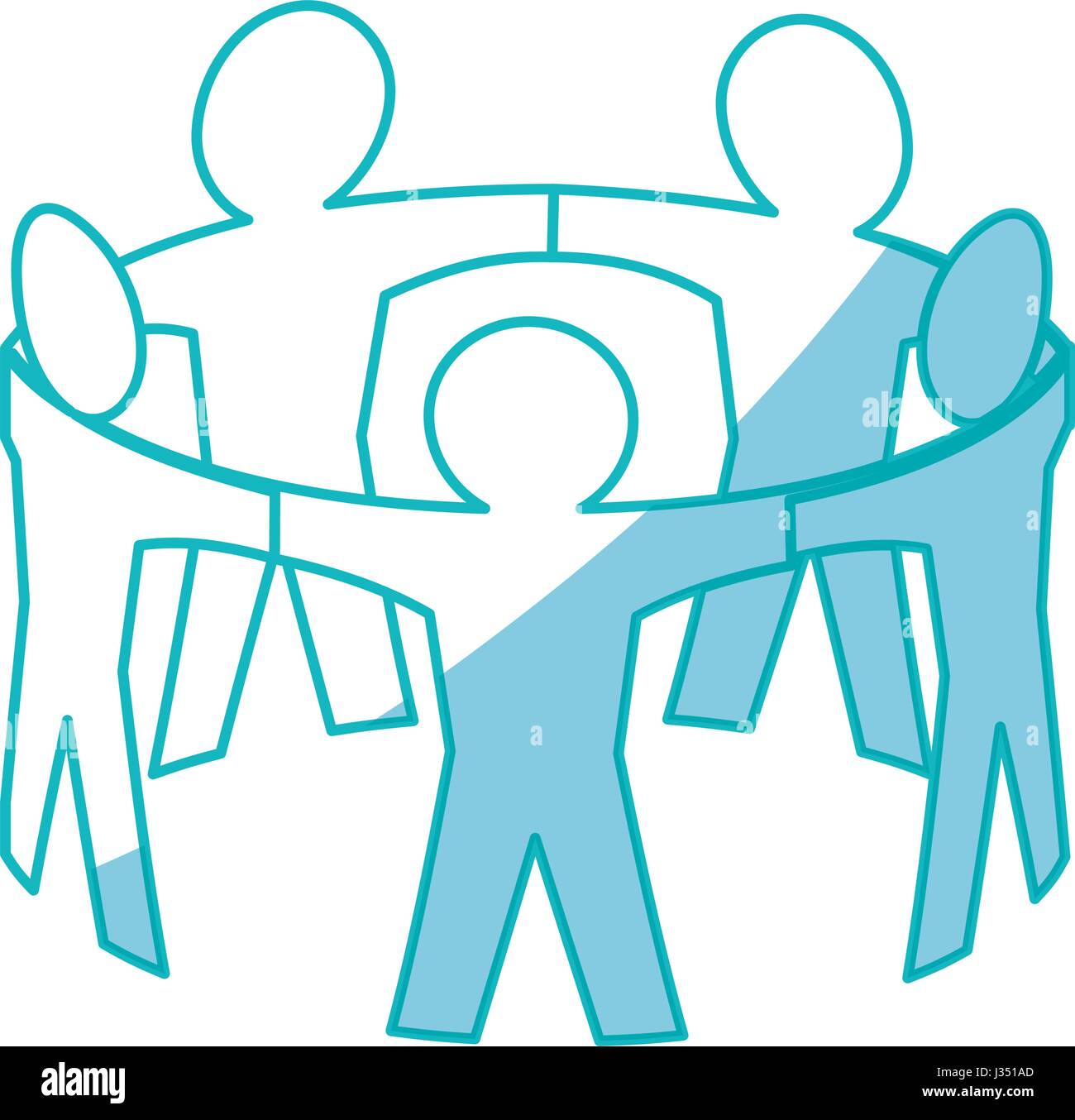 Teamwork abstract symbol Stock Vector Image & Art - Alamy