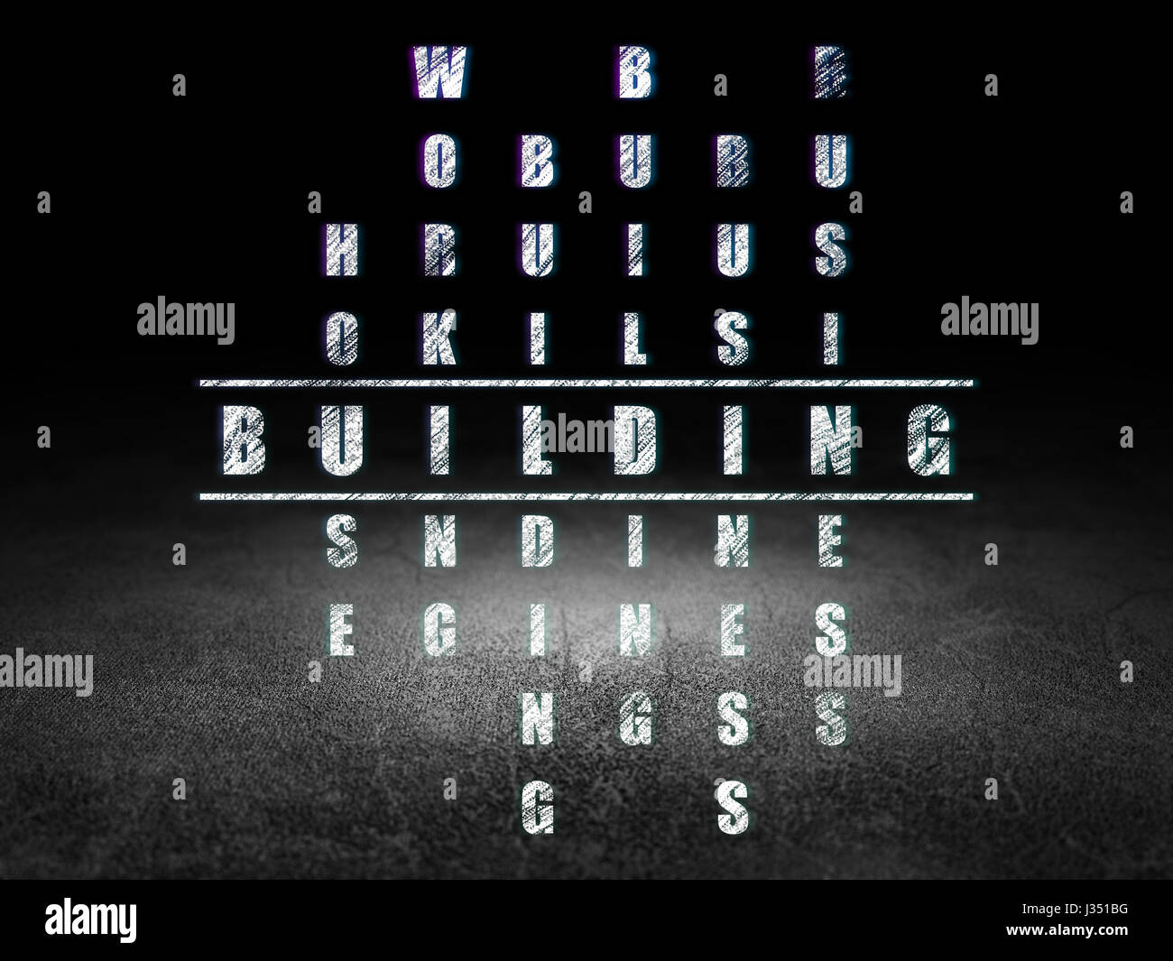 Building construction concept: Building in Crossword Puzzle Stock Photo ...