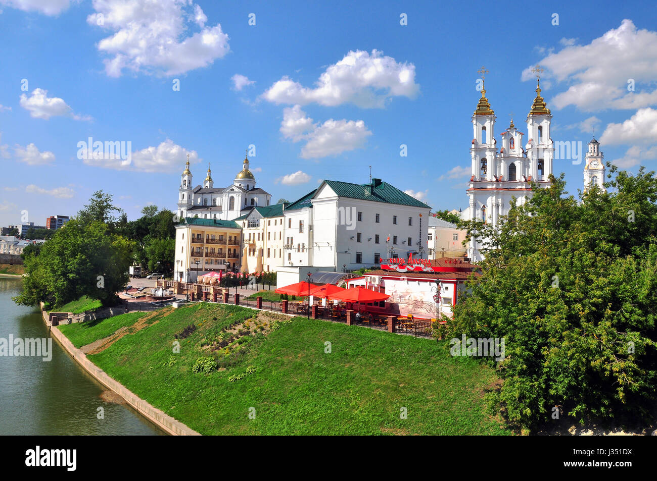 VITEBSK, BELARUS - JULY 29: View of historical centre of Vitebsk city ...