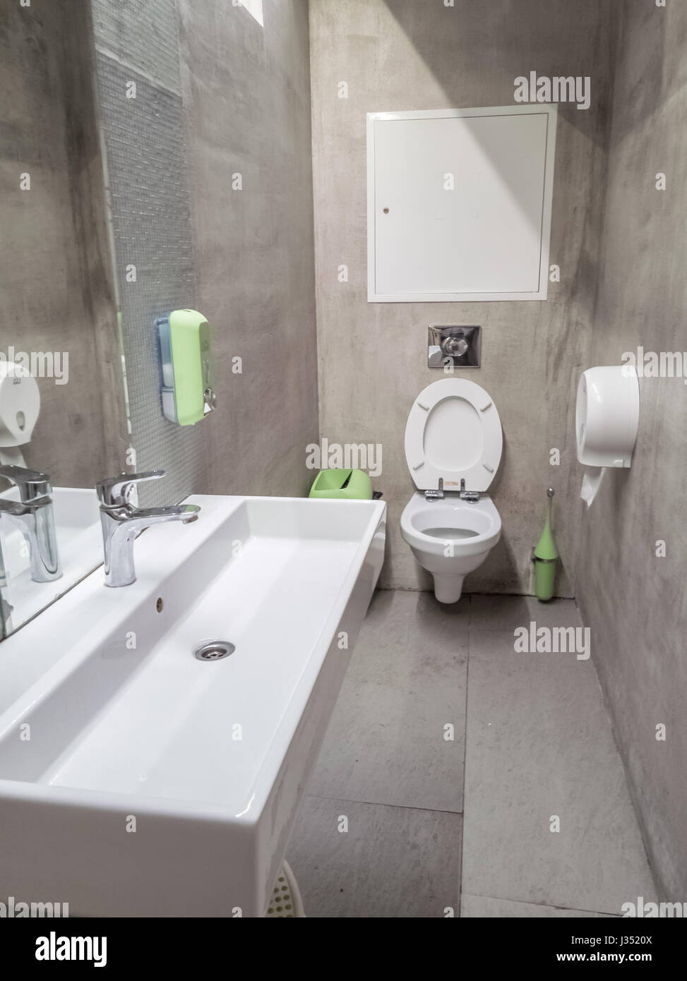 Interior of a public wc room Stock Photo - Alamy