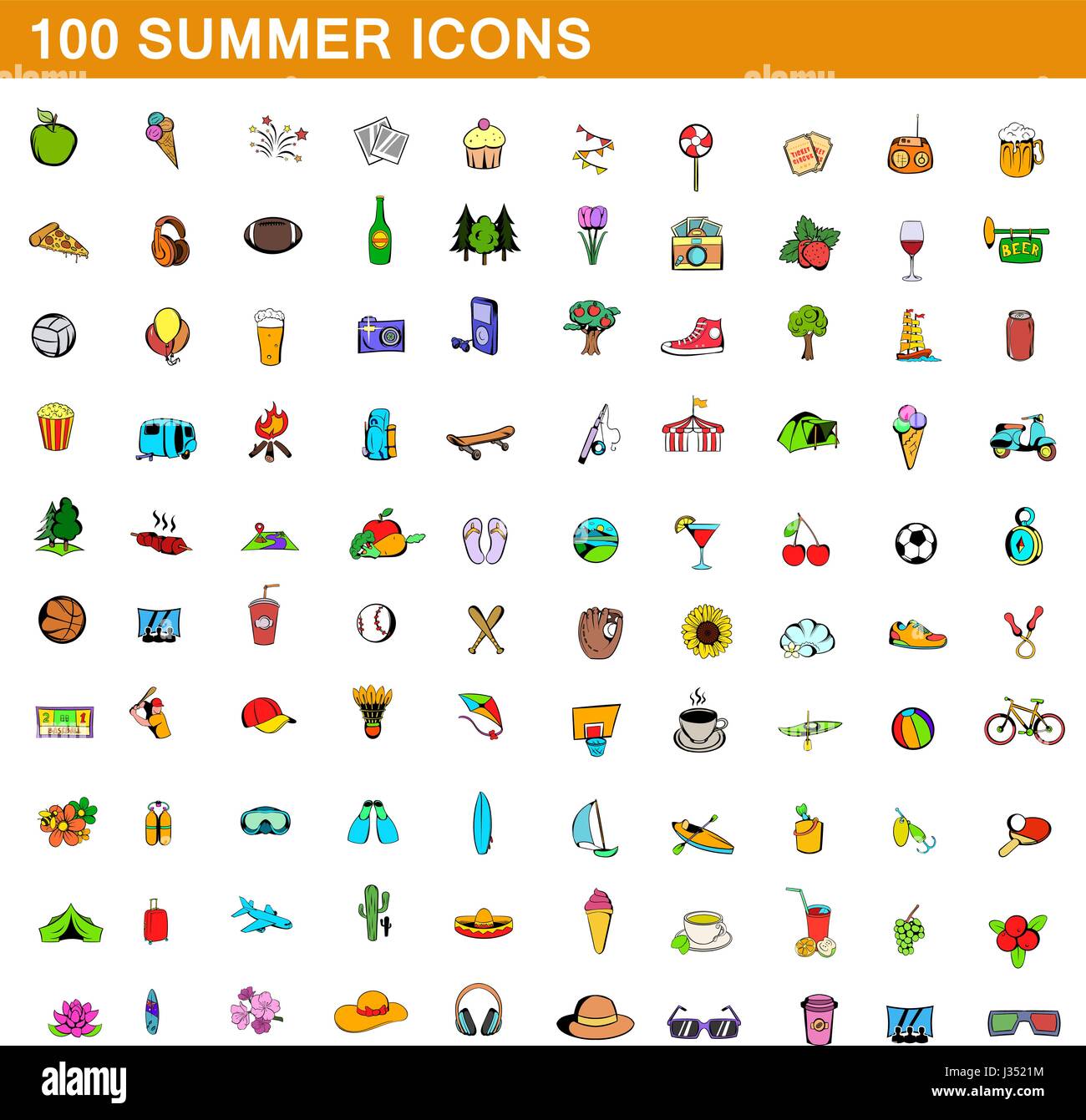 100 icons hi-res stock photography and images - Alamy