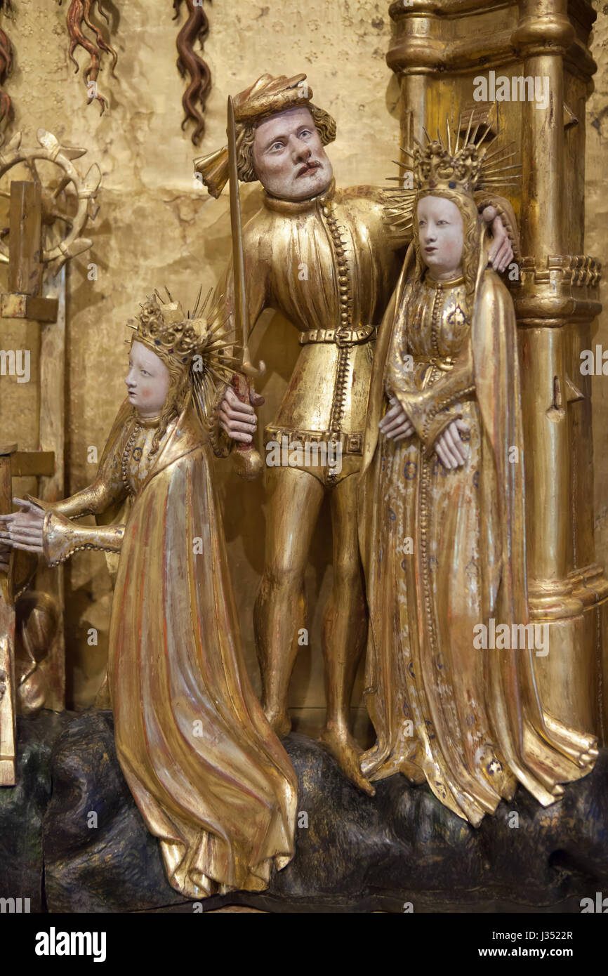 Martyrdom of Saint Catherine of Alexandria. Detail of the Altarpiece of the Saints and the ...