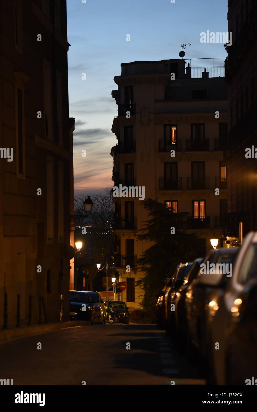 Evening landscape sunset in Madrid Stock Photo - Alamy