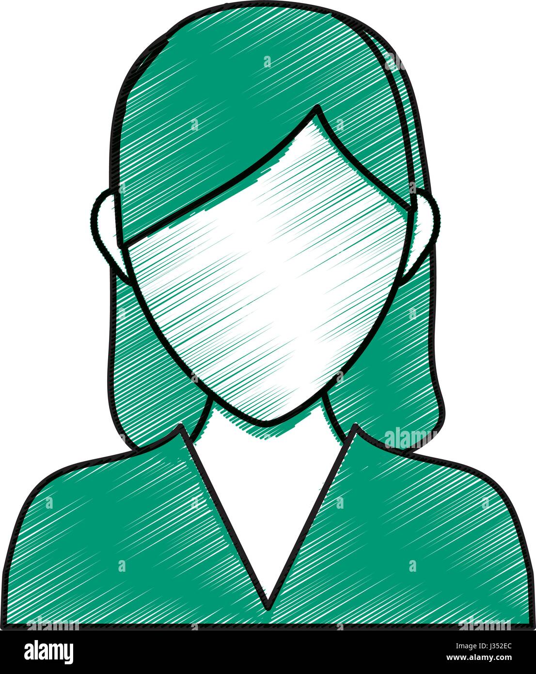 Woman faceless head Stock Vector Image & Art - Alamy