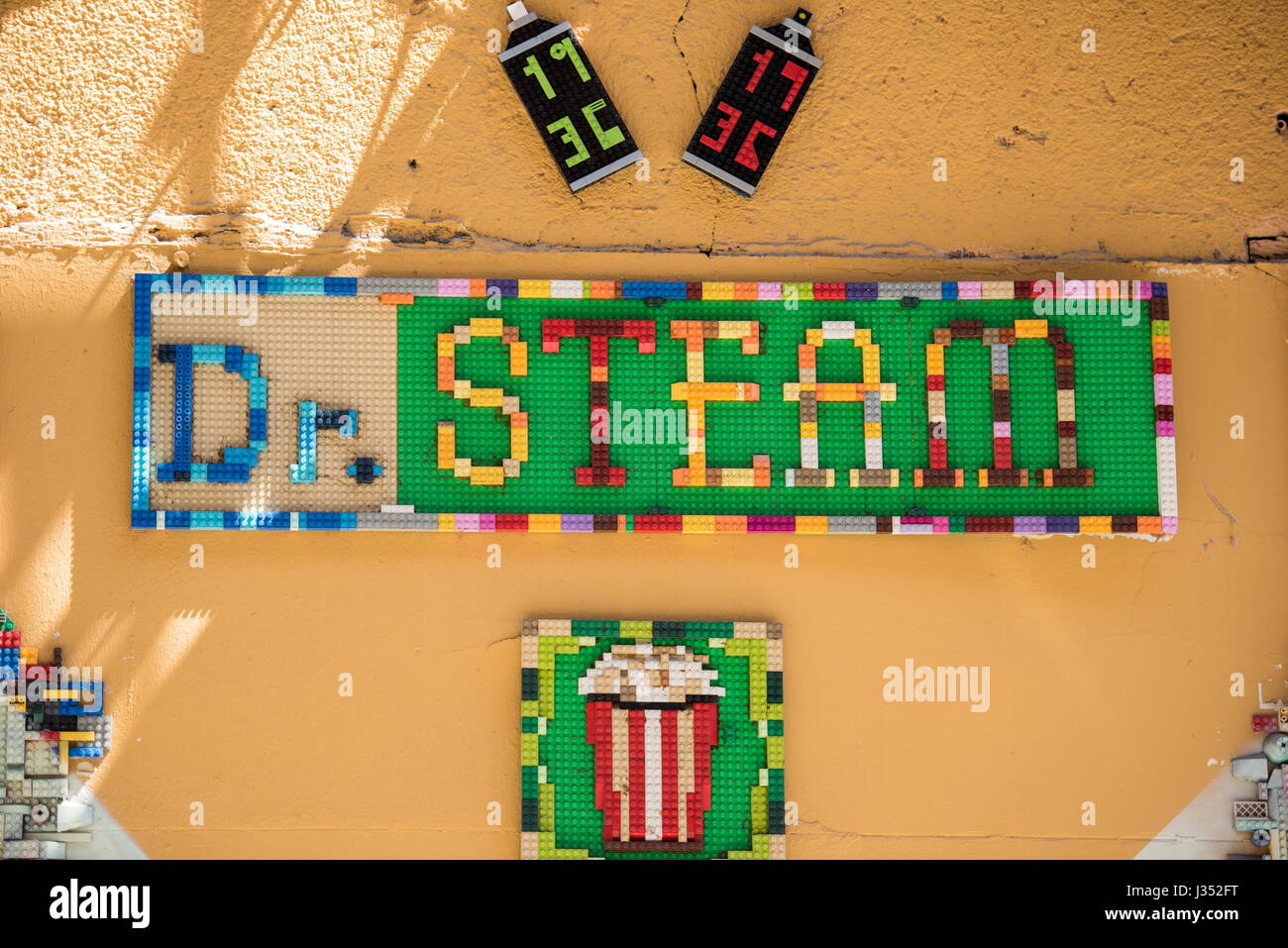 Lego Street house sign Stock Photo - Alamy