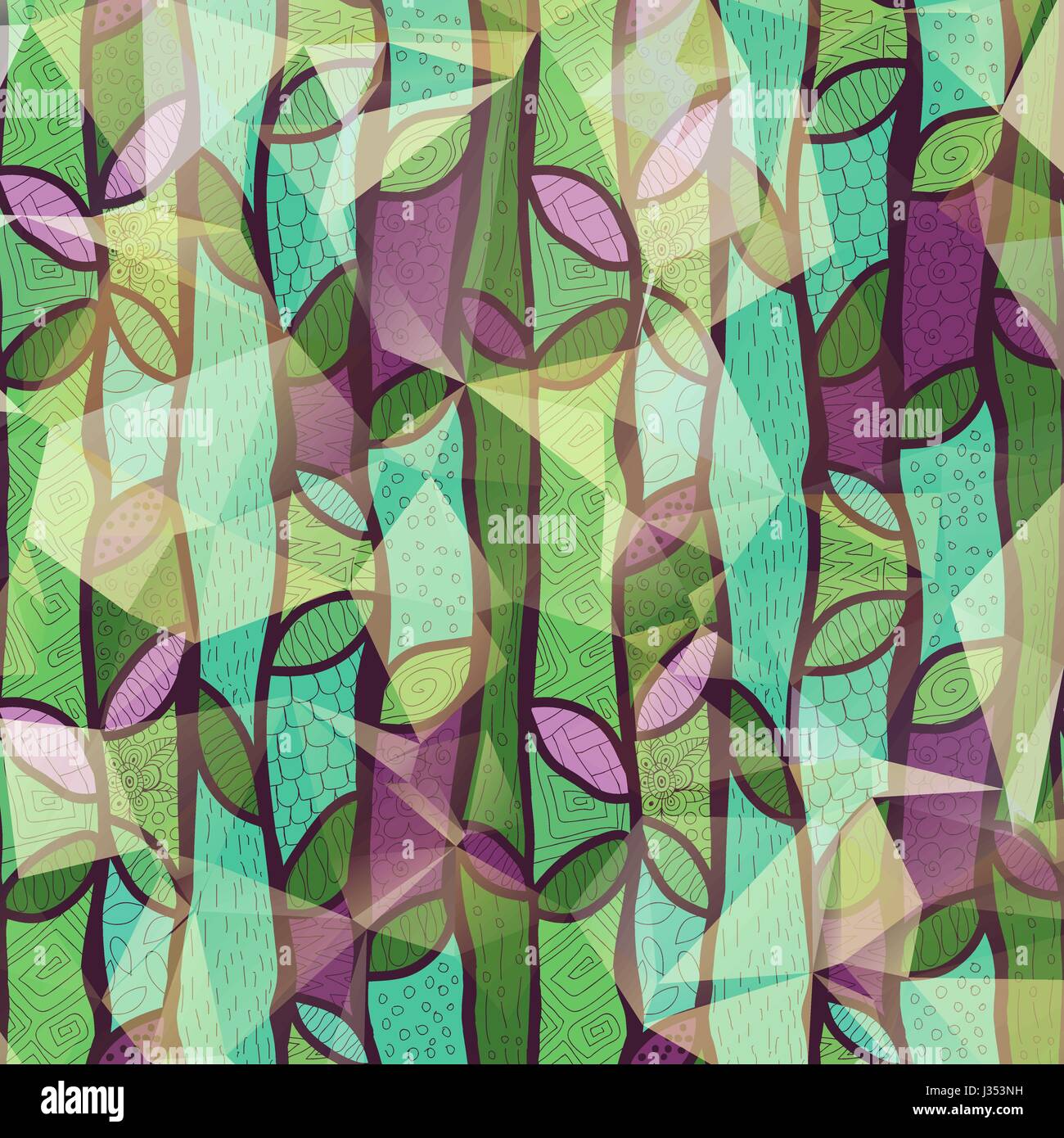 Natural green and purple spring pattern Stock Vector Image & Art - Alamy