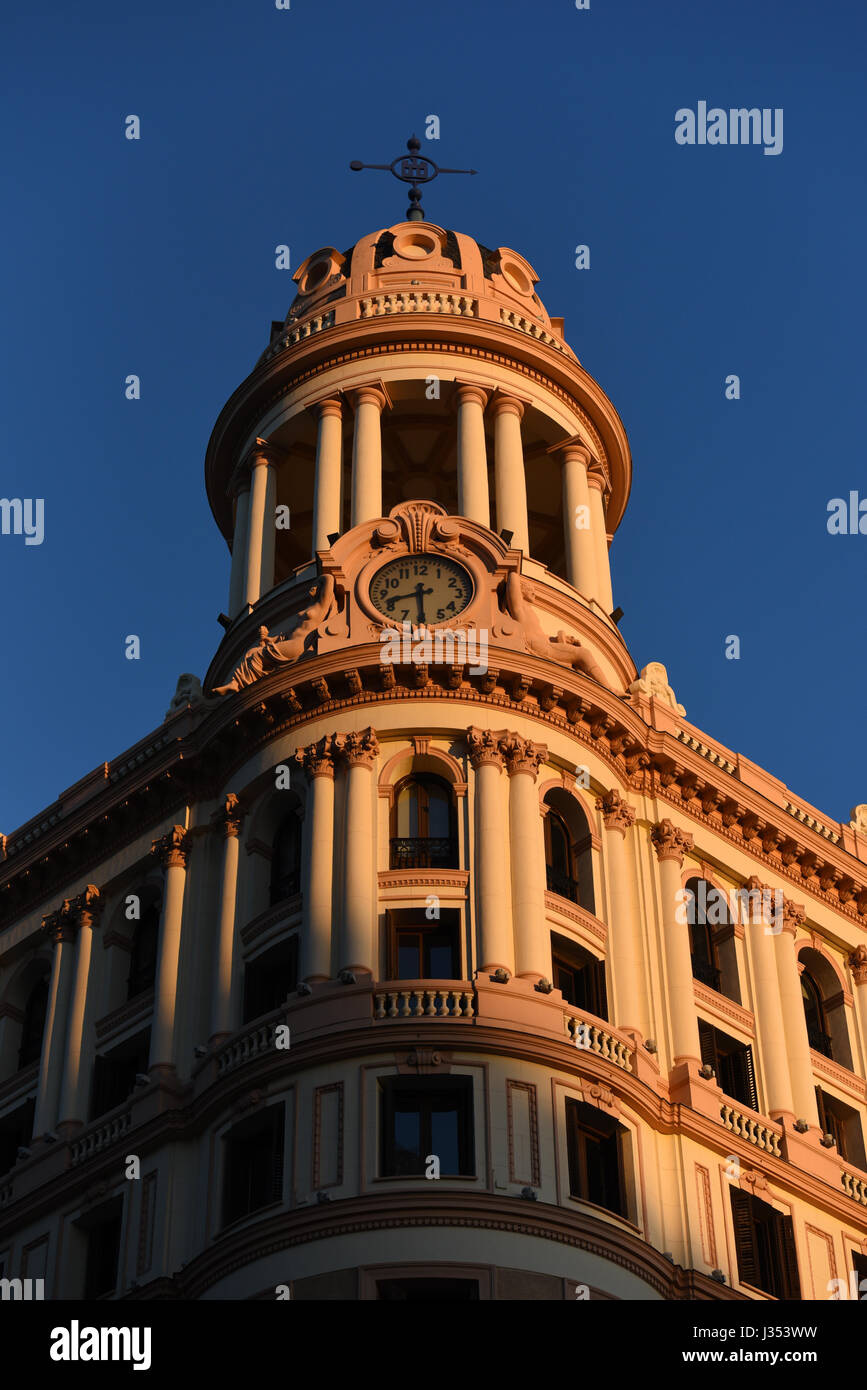 Beautiful architecture buildings of Madrid during sunset Stock Photo ...