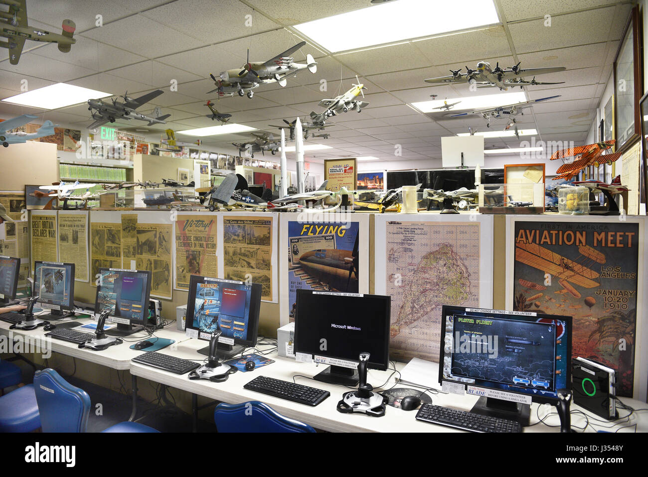 PALM SPRINGS, CALIFORNIA - MARCH 24, 2017: Flight Simulators at the ...