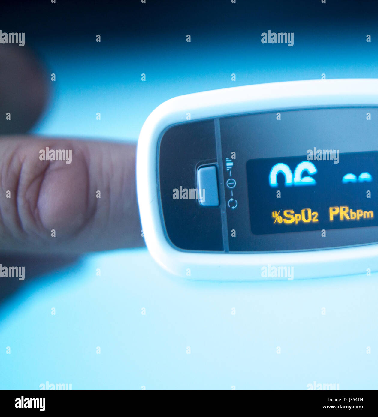 Blood pressure finger resting pulse monitor used to take heart rate and ...