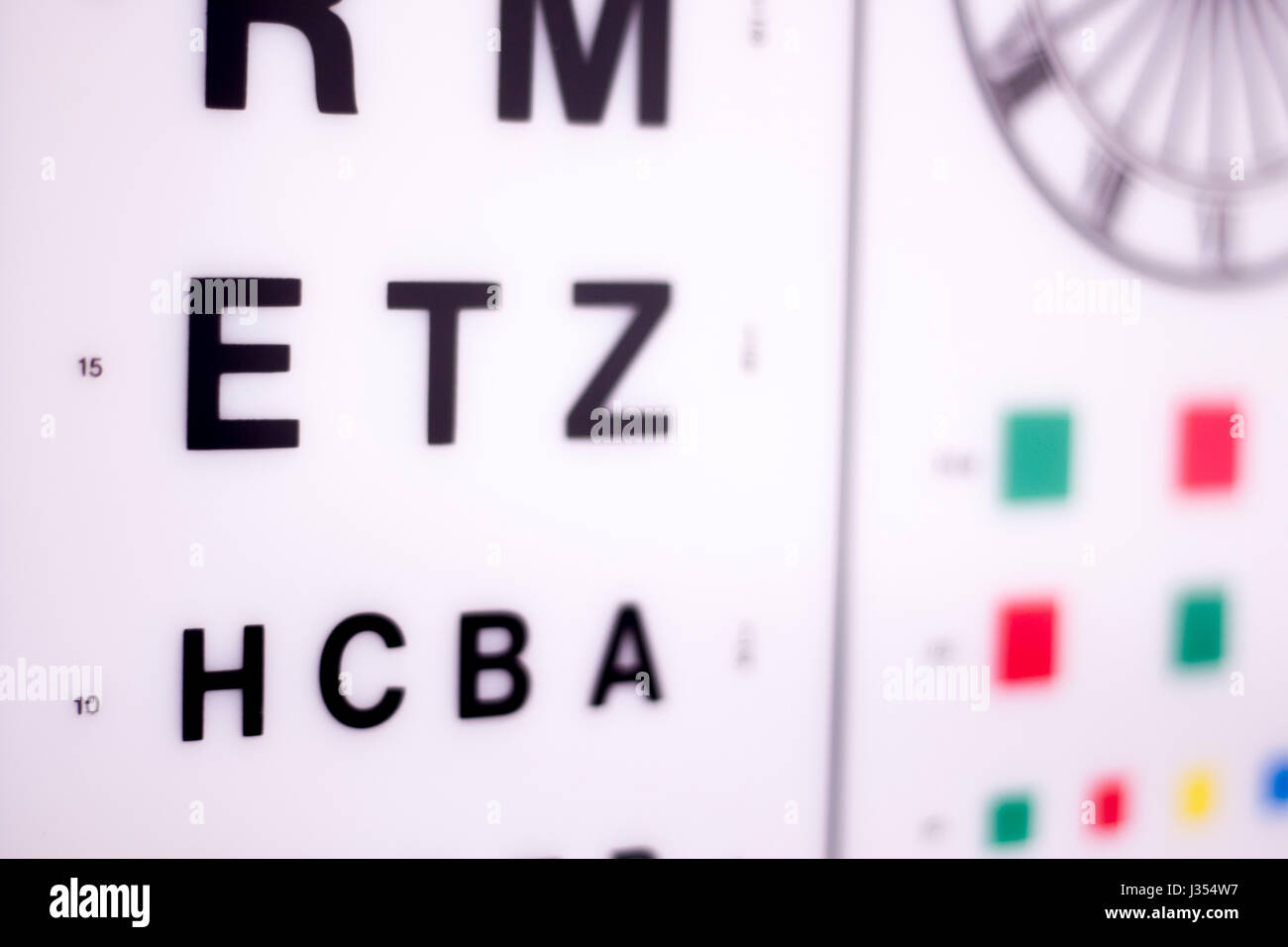 Opticians ophthalmology and optometry eye test chart to test sight and ...