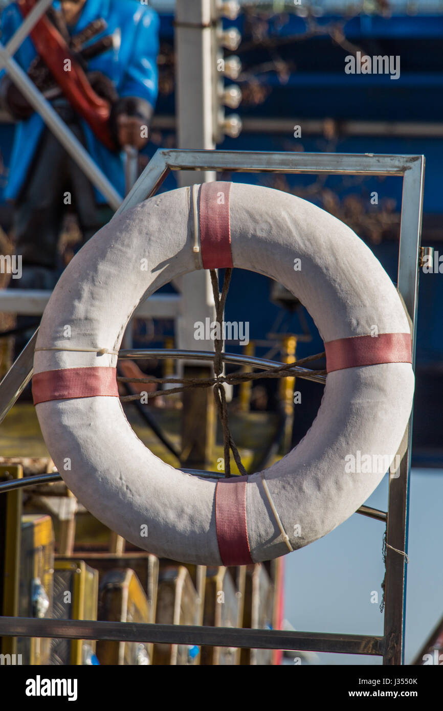 Lifesaver or life preserver for a drowning person to grab Stock Photo ...