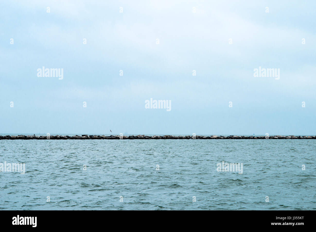 Horizon of Corpus Christi Bay from Seawall Promenade, Corpus Christi ...