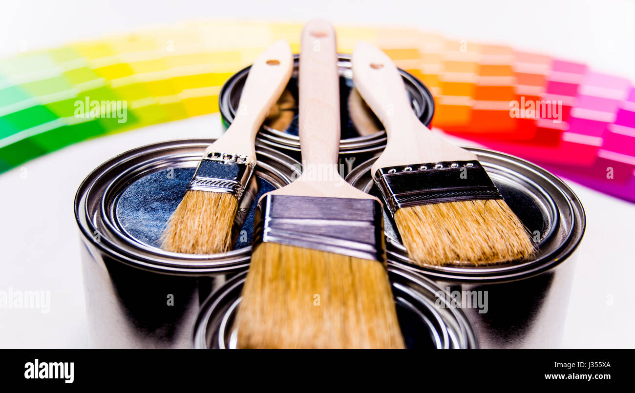 Paint swatches and brush hi-res stock photography and images - Alamy