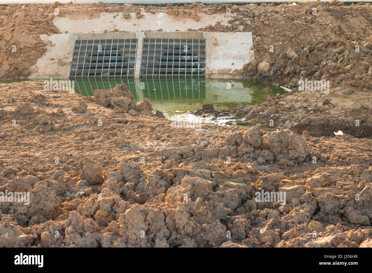 Drainage pipe with steel bar Stock Photo - Alamy