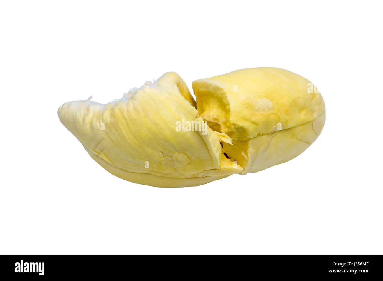 One durian fruit isolated ready to eat. On a white background ,With ...