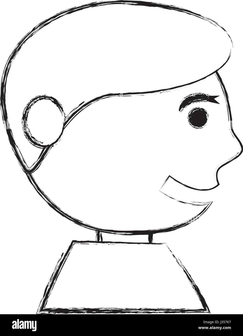 Happy man face cartoon Stock Vector Image & Art - Alamy