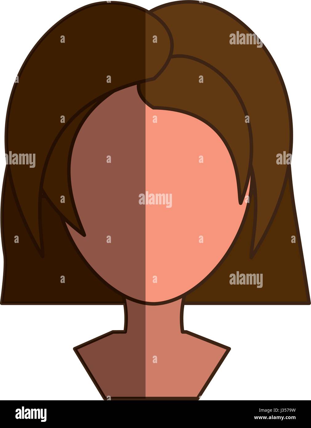 Woman faceless head Stock Vector Image & Art - Alamy