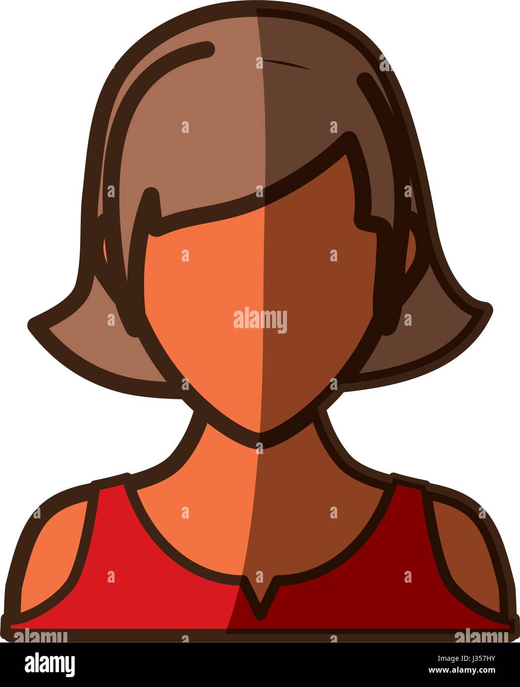 Woman faceless head Stock Vector Image & Art - Alamy