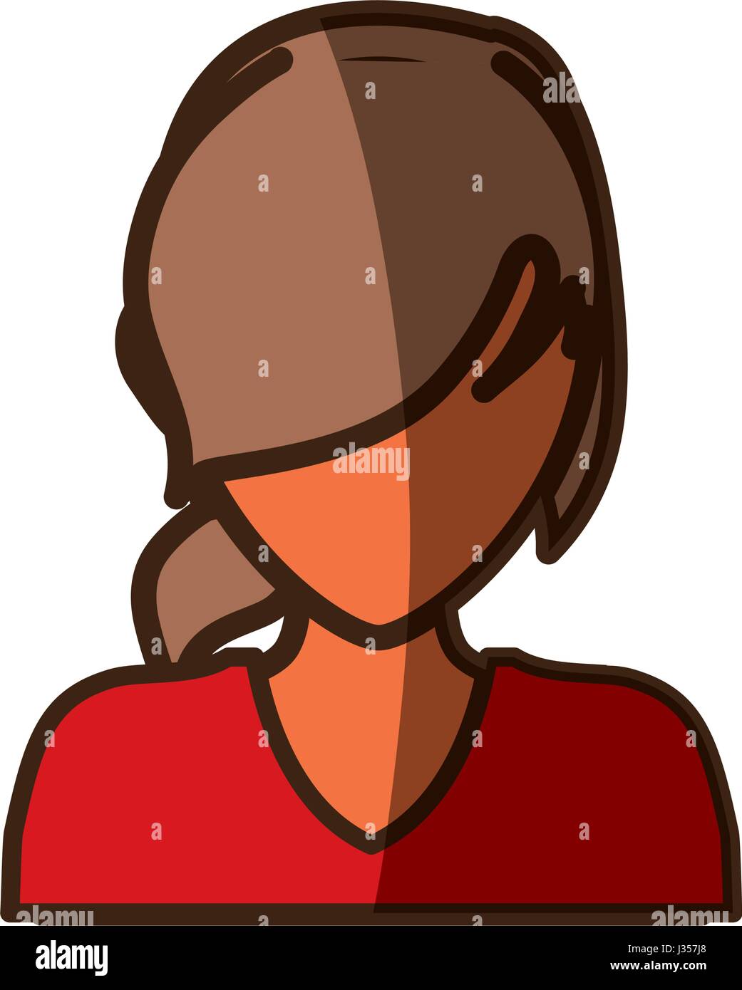 Woman faceless head Stock Vector Image & Art - Alamy