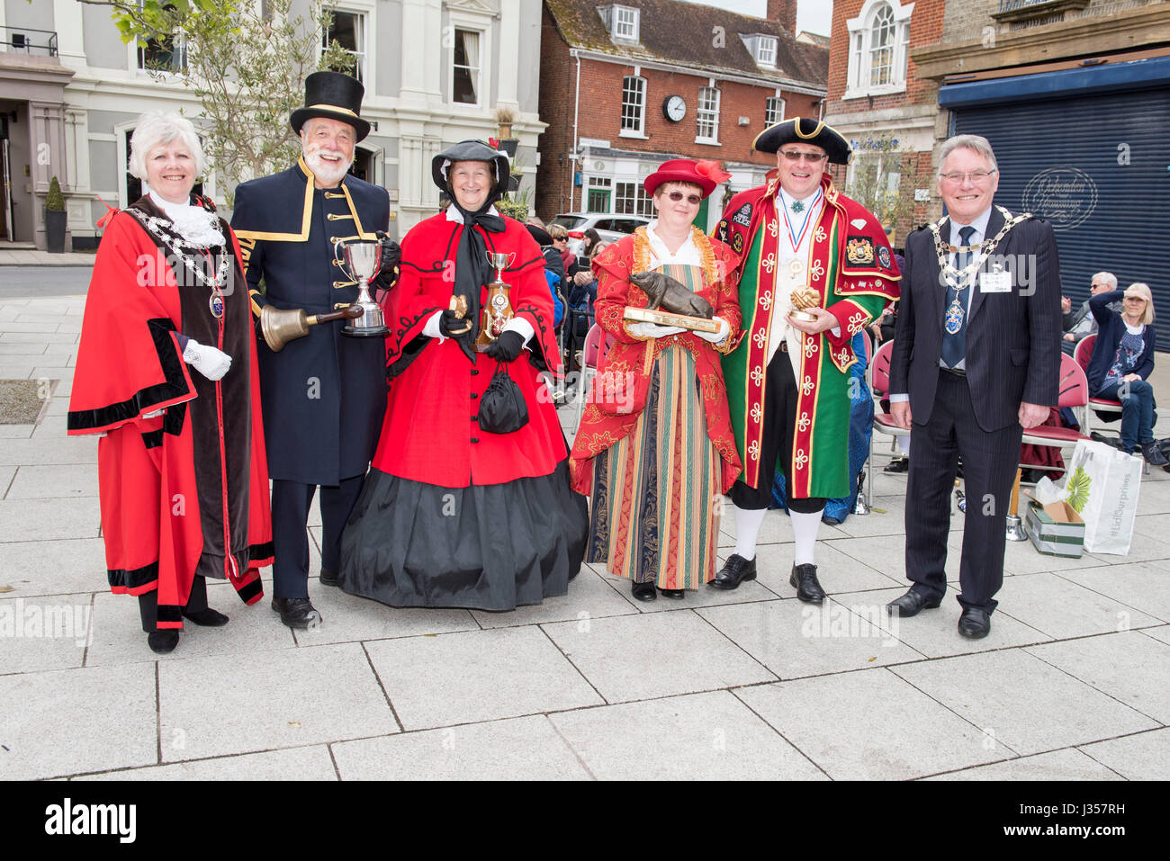 Mayor of Wimborne Councillor Sue Cook, Peter White, Kassa Retter, Kevin ...