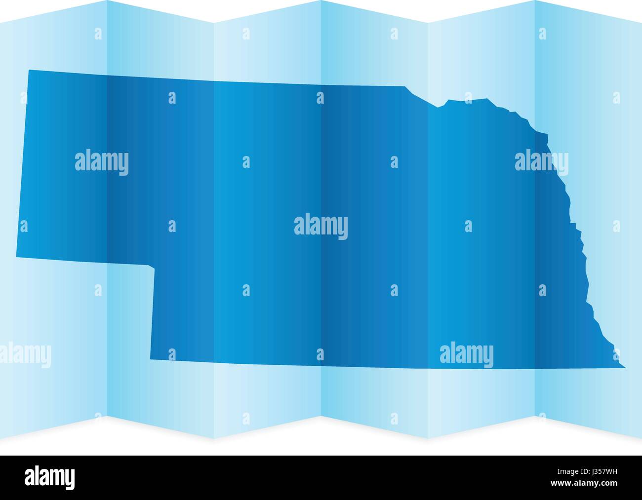 Nebraska map on a white background. Vector illustration Stock Vector ...