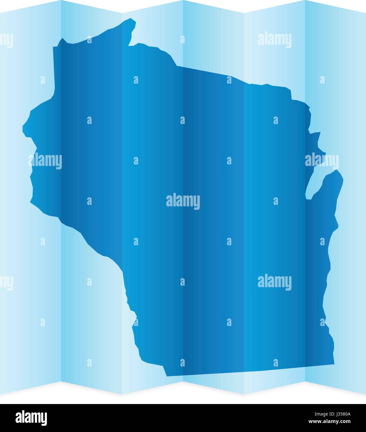 Wisconsin map on a white background. Vector illustration Stock Vector ...